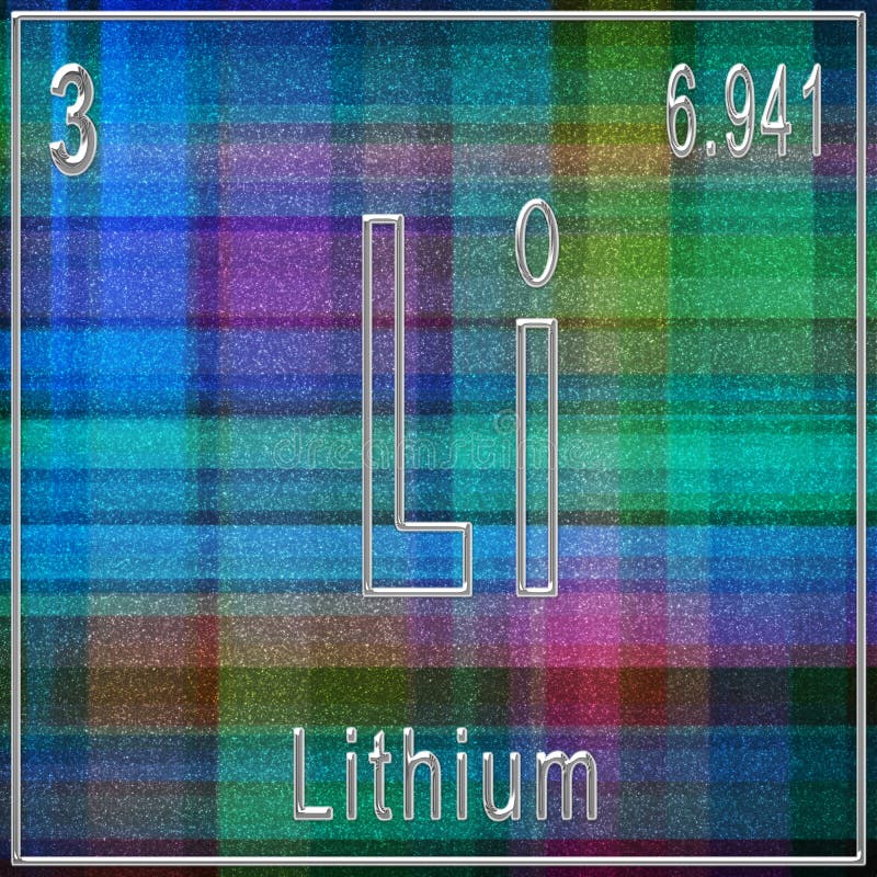 Lithium Li Chemical Element. Lithium Sign with Atomic Number. Chemical ...