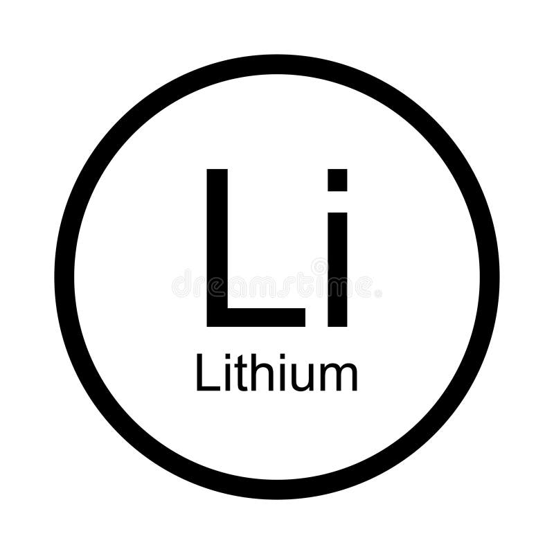 Lithium Chemical Icon Periodic Stock Illustration - Illustration of ...