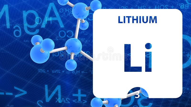 Lithium 3 Element. Alkaline Earth Metals. Chemical Element of Mendeleev ...