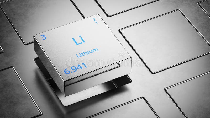Lithium, an Element of the Periodic Table. Lithium Element on a ...
