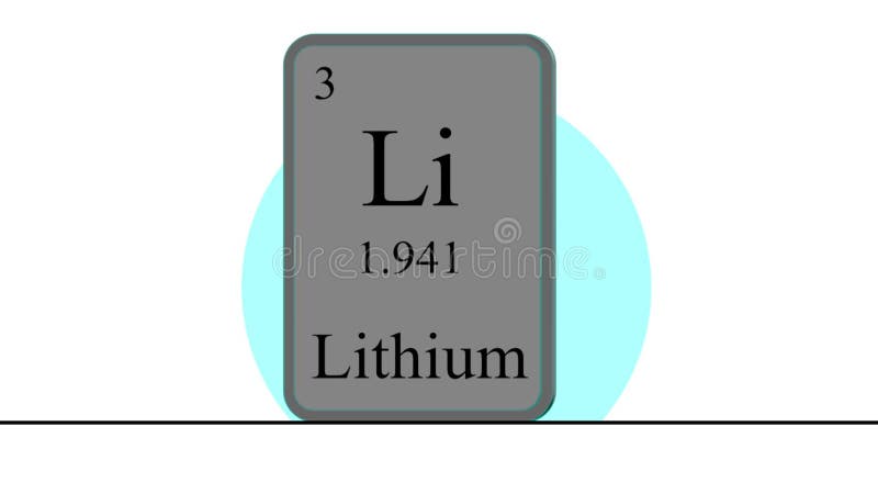 Lithium Atom, with Element`s Symbol Stock Video - Video of chemical ...
