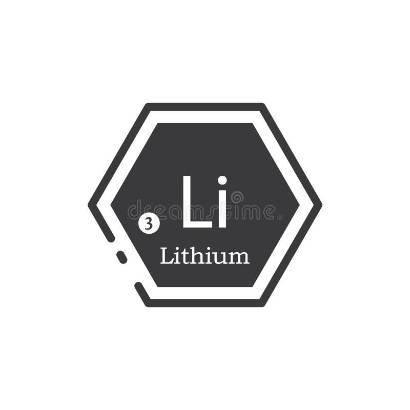 Lithium icon stock illustration. Illustration of mendeleev - 378012947