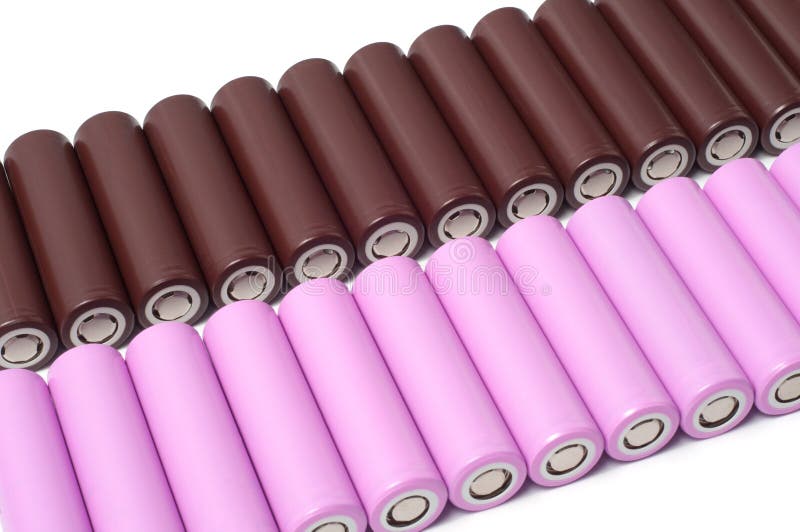 Lithium Ion 18650 Batteries Stock Image - Image of high, rechargable ...