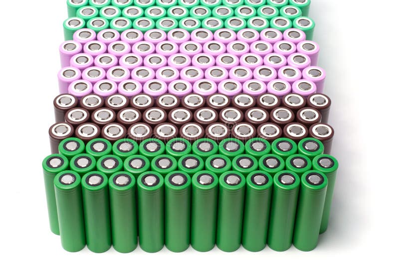 Lithium Ion 18650 Batteries Stock Photo - Image of close, charge: 88935838