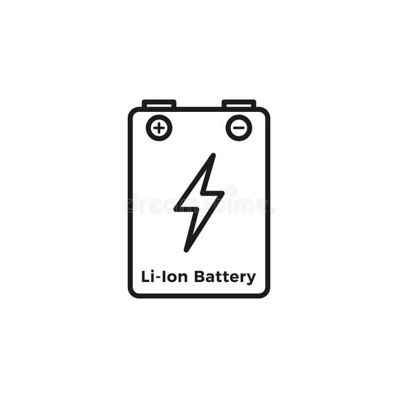 Lithium Ion Battery Icon Vector Illustration Stock Vector ...