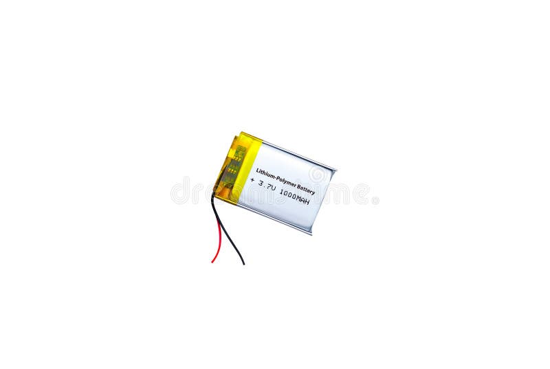 Lithium Ion Polymer Rechargeable Batteries , Battery Isolated on White ...