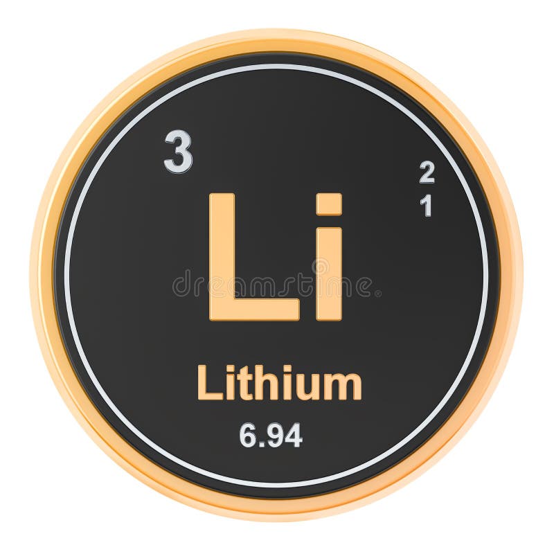 Lithium Li Chemical Element. 3D Rendering Stock Illustration ... Lithium Li Chemical Element. 3D Rendering Stock Illustration ...