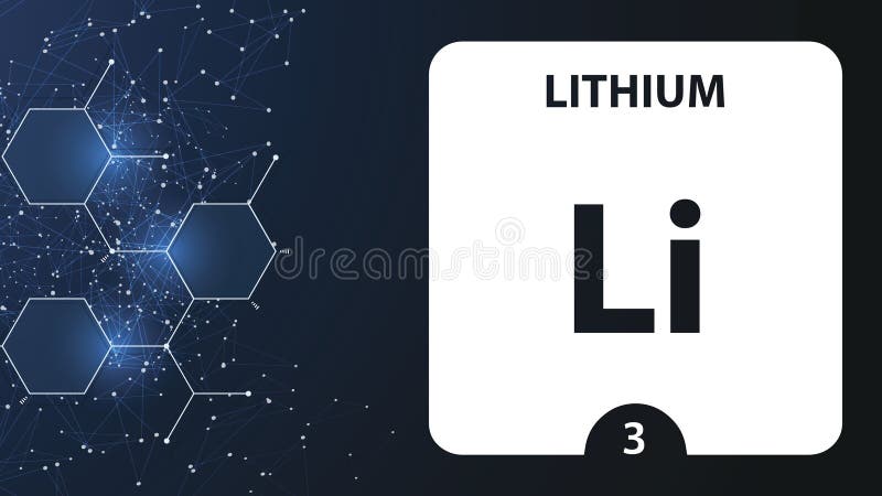 Lithium Li, Chemical Element Sign. 3D Rendering Isolated on White ...