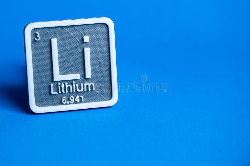 Lithium Logo on a Light Blue Background Stock Photo - Image of ...