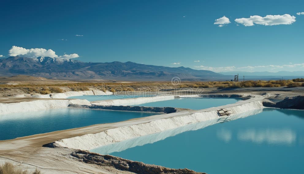 Lithium Mining Utilizing Brine Pools Stock Photo - Image of recovery ...