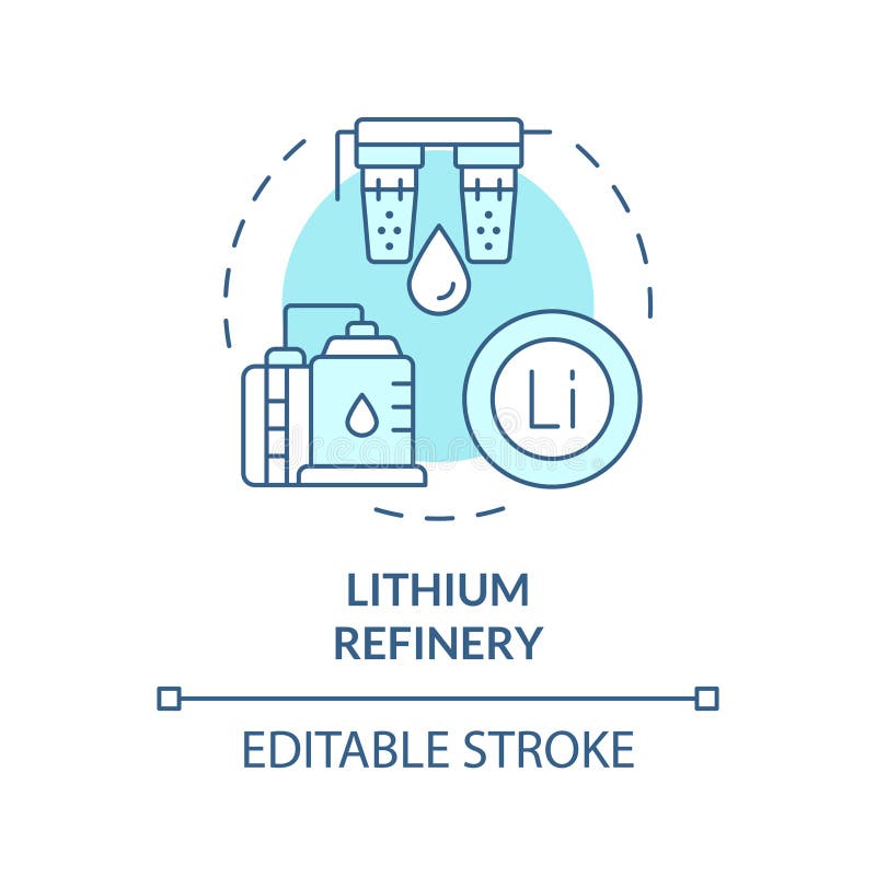 Lithium Refinery Soft Blue Concept Icon Stock Vector - Illustration of ...