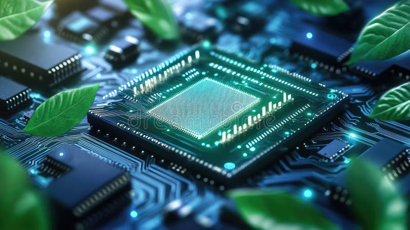 Lithography Growing Microchip Stock Illustration - Illustration of ...