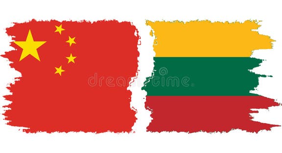 Lithuania and China Grunge Flags Connection Vector Stock Vector ...