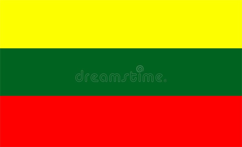 Lithuania Flag Design Vector Stock Vector - Illustration of country ...