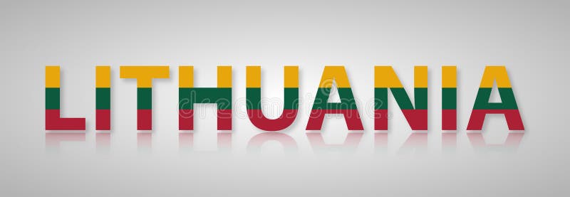 Lithuania Flag Letters, Vector Illustration Stock Vector - Illustration ...