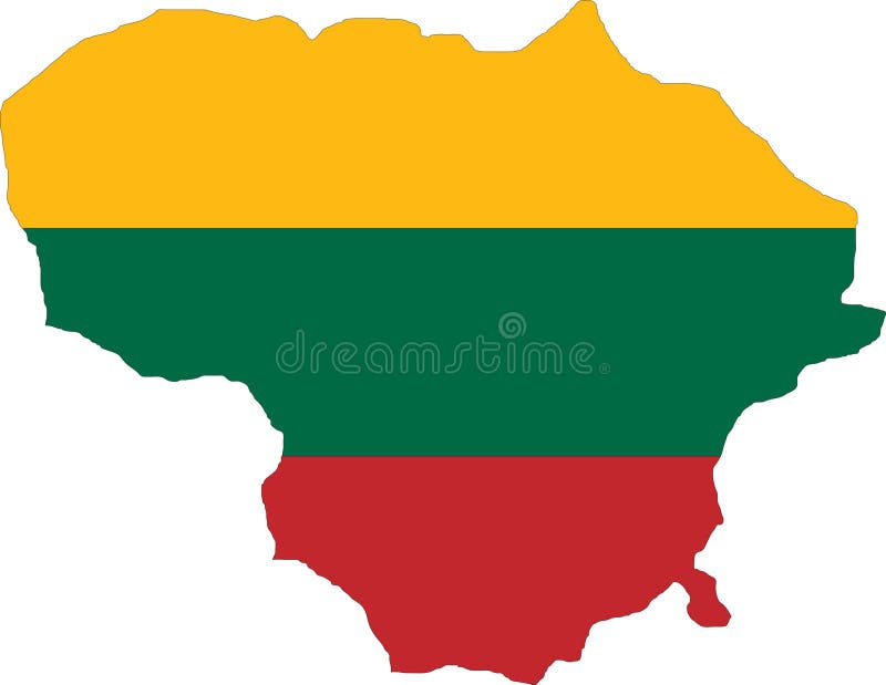Lithuania Flag in Map, Lithuania Map with Flag, Map of Lithuania, Map ...