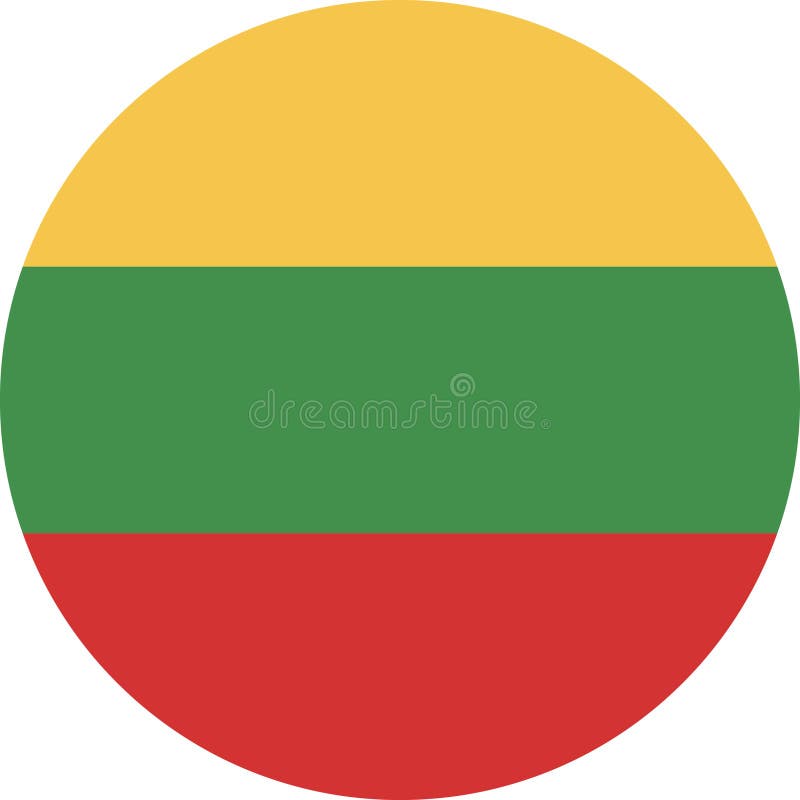 Lithuania Flag National Emblem Graphic Element Illustration Stock ...