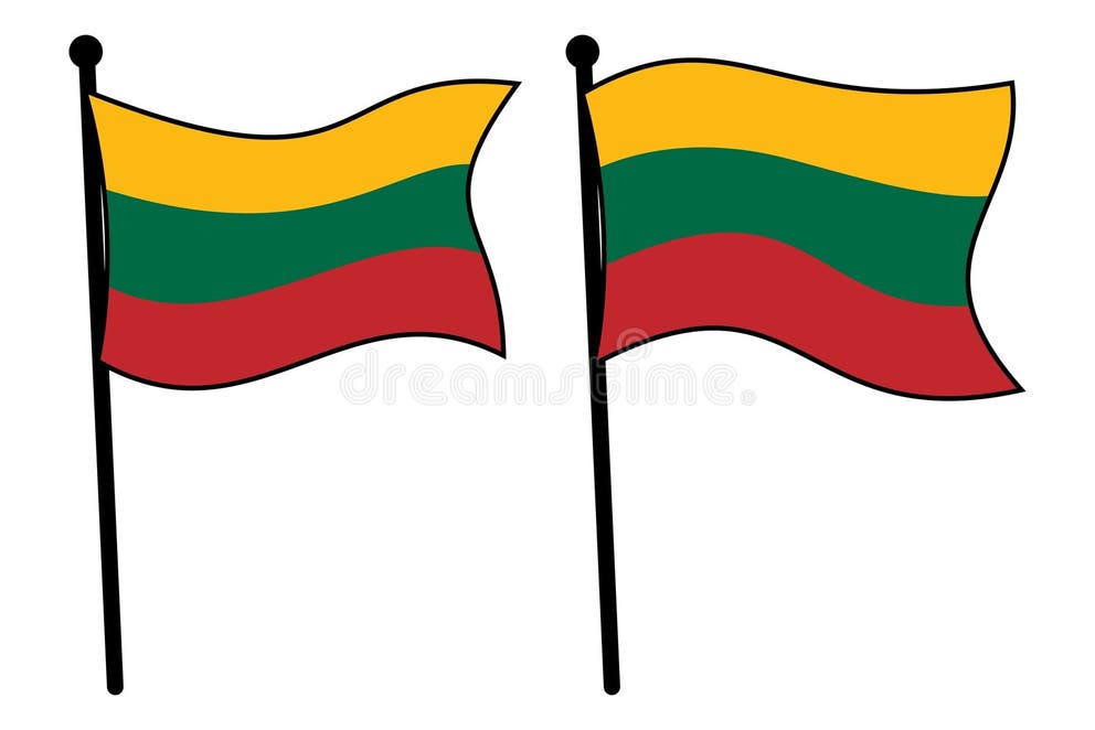Lithuania Flag Sticker Template Collection Simple, Editable EPS Vector ...