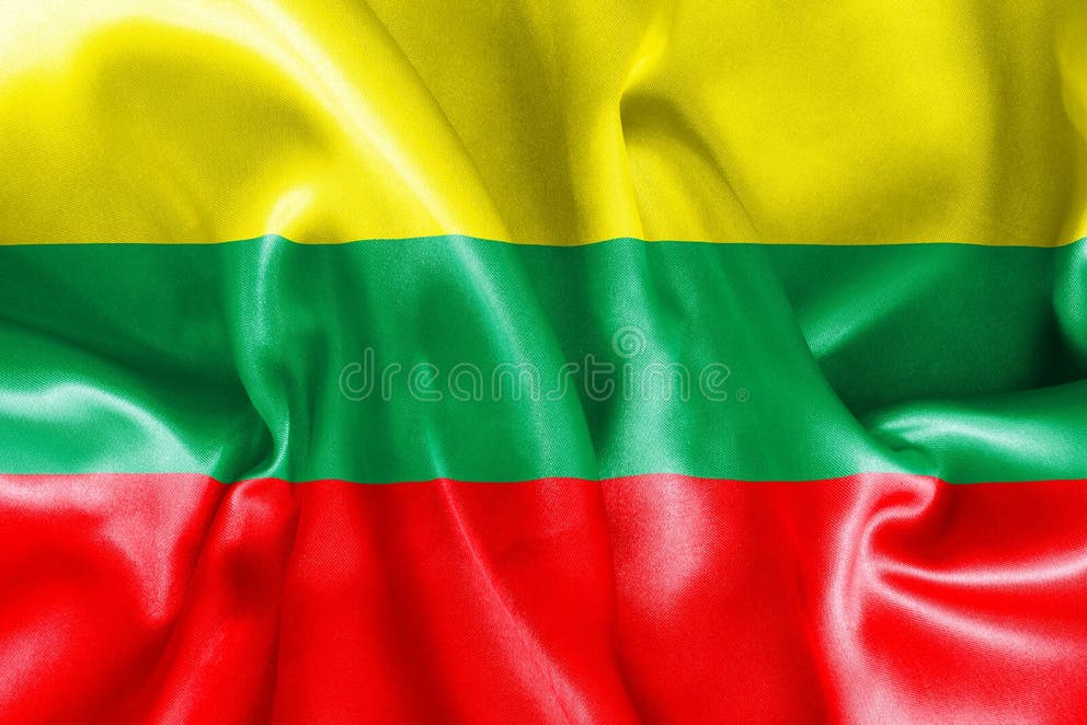 Lithuania Flag Rippled Effect Illustration Stock Illustration ...