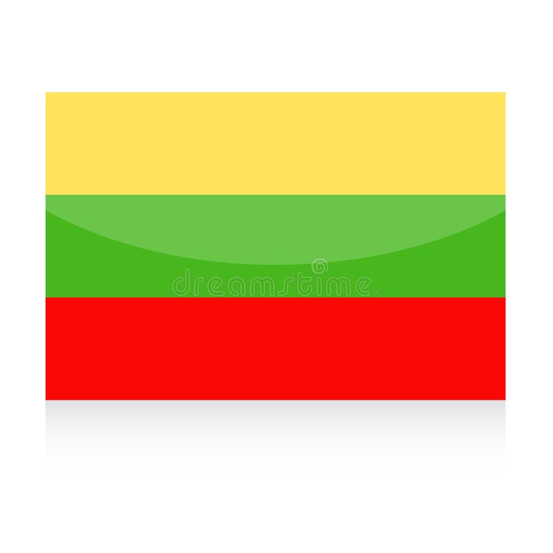 Lithuania Flag Vector Icon stock illustration. Illustration of banner ...