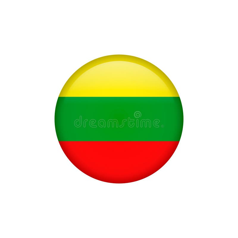Lithuania Flag and Outline. Flag Map of Lithuania Stock Vector ...