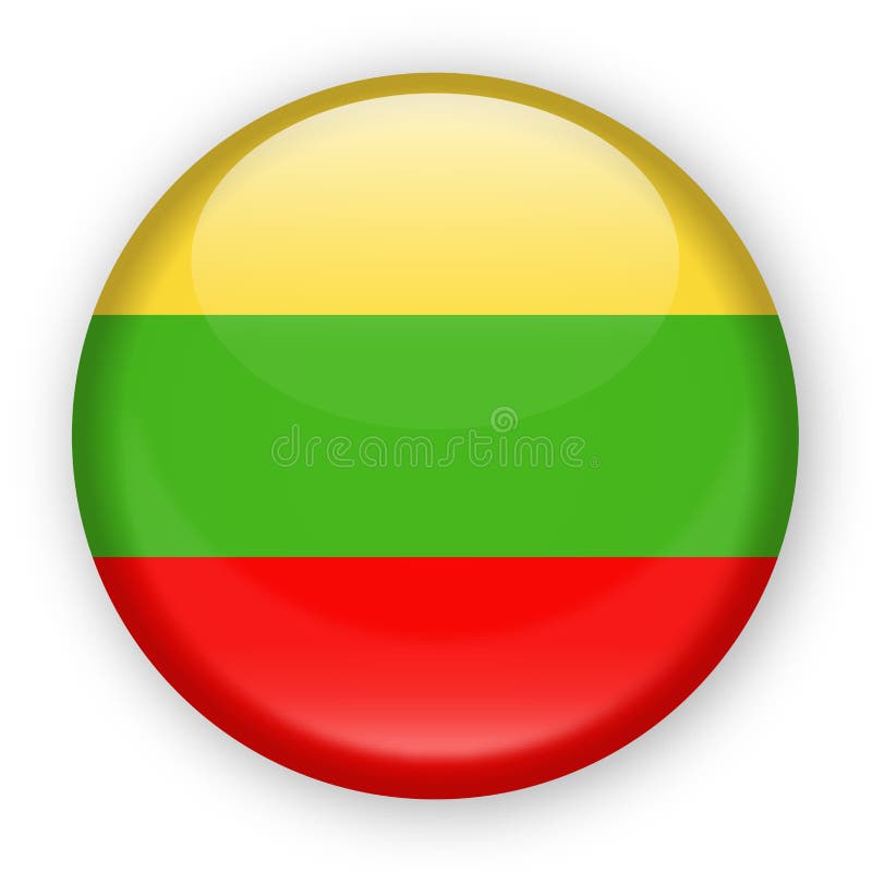 Flag Lithuania Round Stock Illustrations – 681 Flag Lithuania Round ...