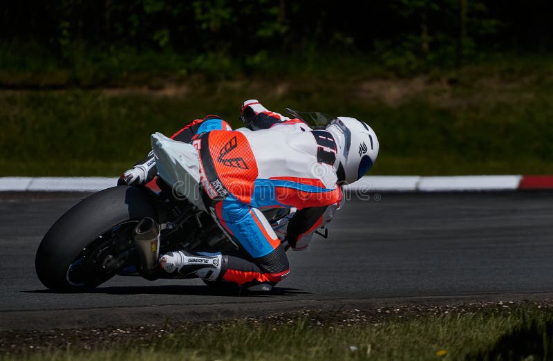 Lithuania,Kaunas 05-06-2021 Fast White Japan Motorcycle at Speed ...