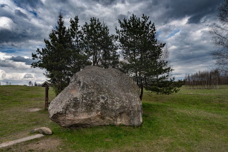 Lithuania Landscape and Nature with Cloudy Sky. Sightseeing Object in ...