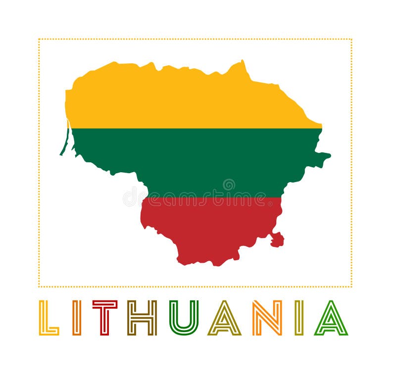 Lithuania Logo. Map of Lithuania with Country. Stock Vector ...