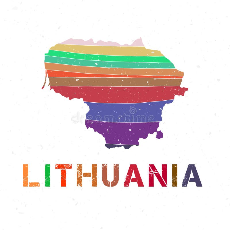 Map of Lithuania with Beautiful Gradients. Stock Vector - Illustration ...