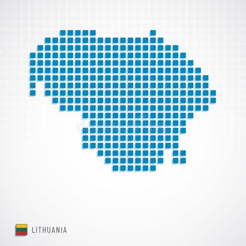 Lithuania Map and Flag Icon Stock Vector - Illustration of logo, flag ...