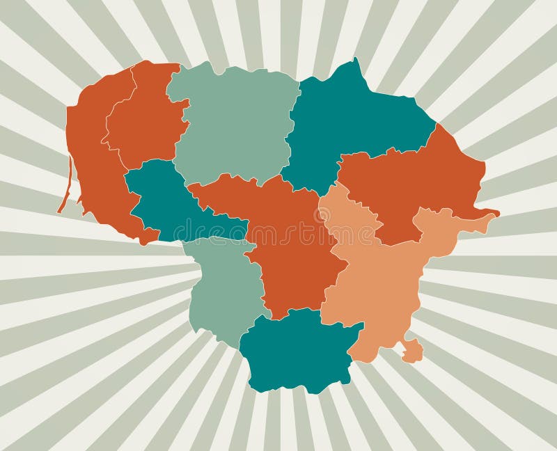 Lithuania map. stock vector. Illustration of graphic - 184696051