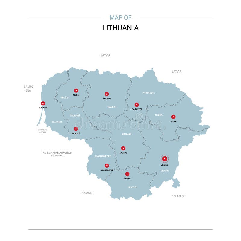 Lithuania Information Map Stock Illustrations – 299 Lithuania ...