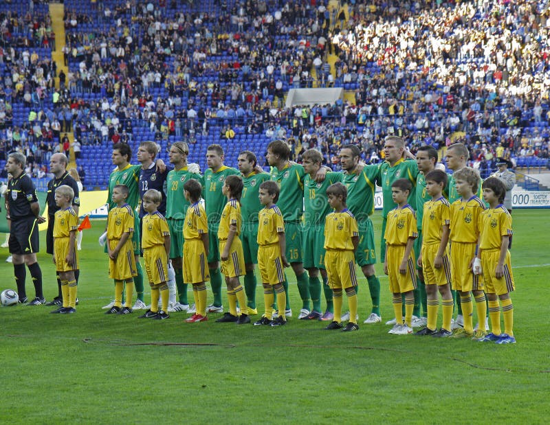 Lithuania National Teams at Football Match Editorial Photo - Image of ...