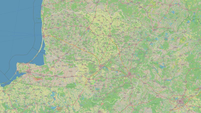 Lithuania Outlined. Topo German Stock Illustration - Illustration of ...