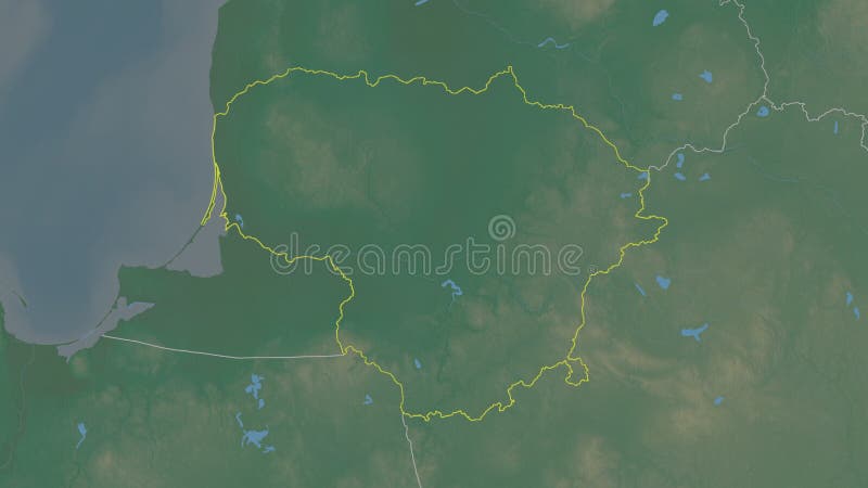 Lithuania - Overview. Relief Stock Illustration - Illustration of ...