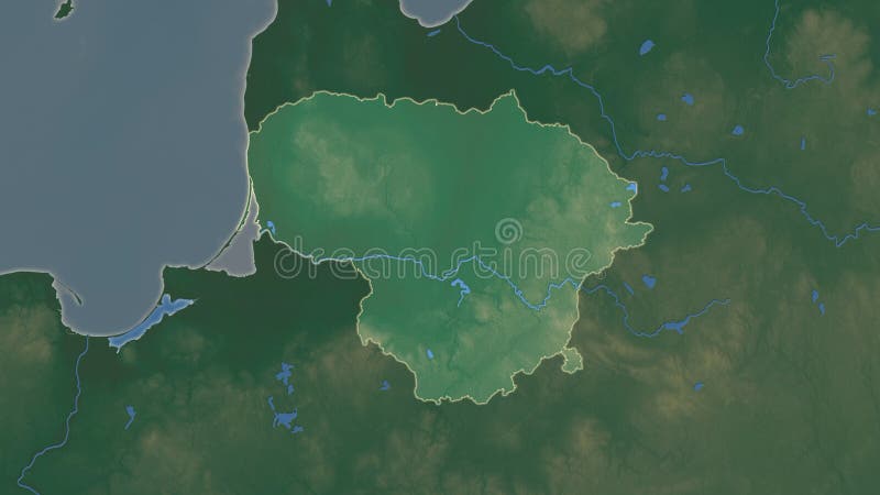 Lithuania - Relief. Composition Stock Illustration - Illustration of ...