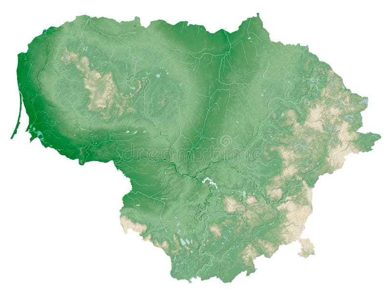Lithuania relief map stock illustration. Illustration of land - 282429874