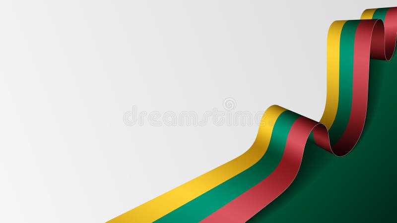 Lithuania Ribbon Flag Stock Illustrations – 456 Lithuania Ribbon Flag ...