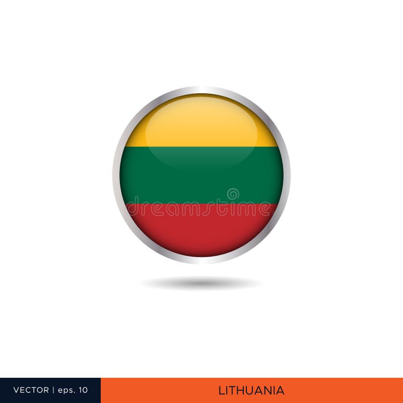 Lithuania Round Flag Icon. Round World Flags Vector Illustration Icons ...
