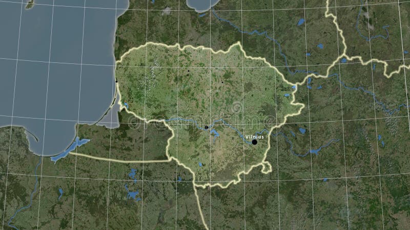 Lithuania Map in 3D. 3d Map with Borders of Regions. Stock Illustration ...