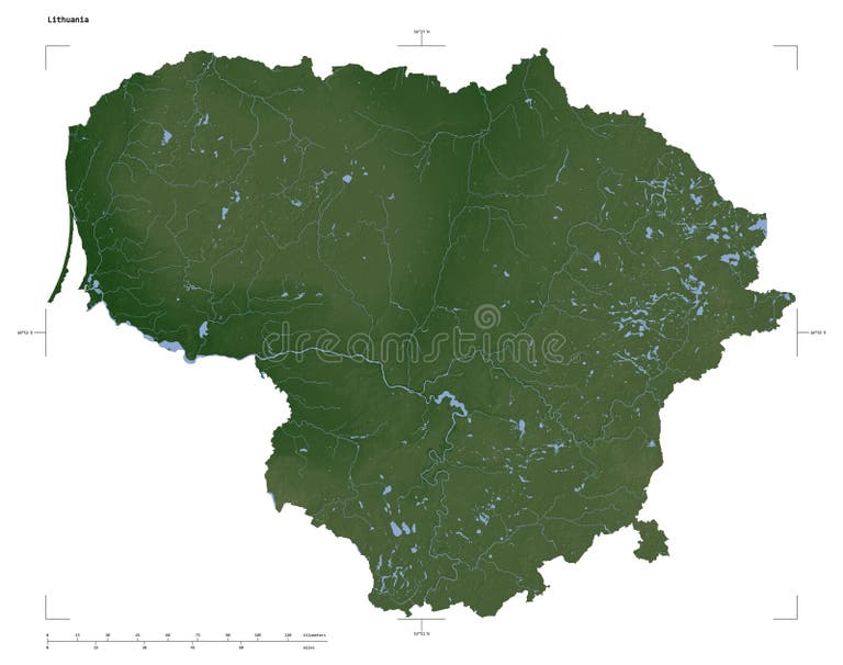 Lithuania Shape on White. Pale Stock Illustration - Illustration of ...