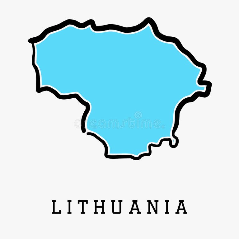 Lithuania simple map stock vector. Illustration of symbol - 100124286