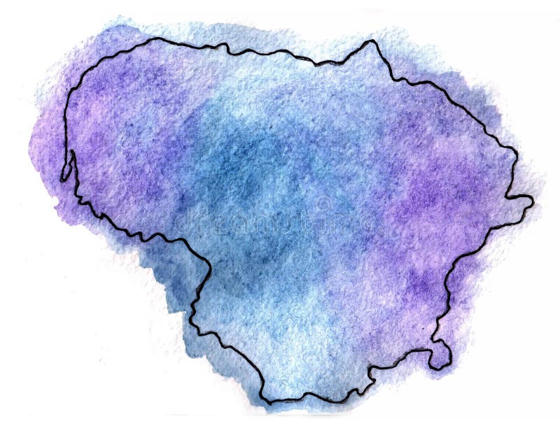 Lithuania Vector Map Illustration Stock Vector - Illustration of object ...