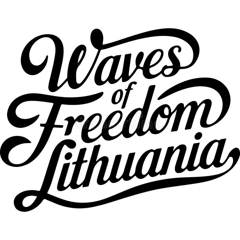 Lithuania Waves Freedom Design Art Stock Vector - Illustration of ...