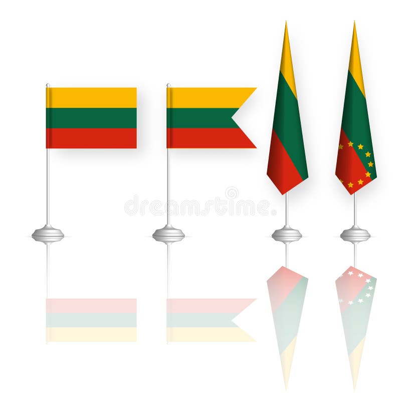 Lithuanian Flag in Four Versions, Vector Illustration Stock Vector ...