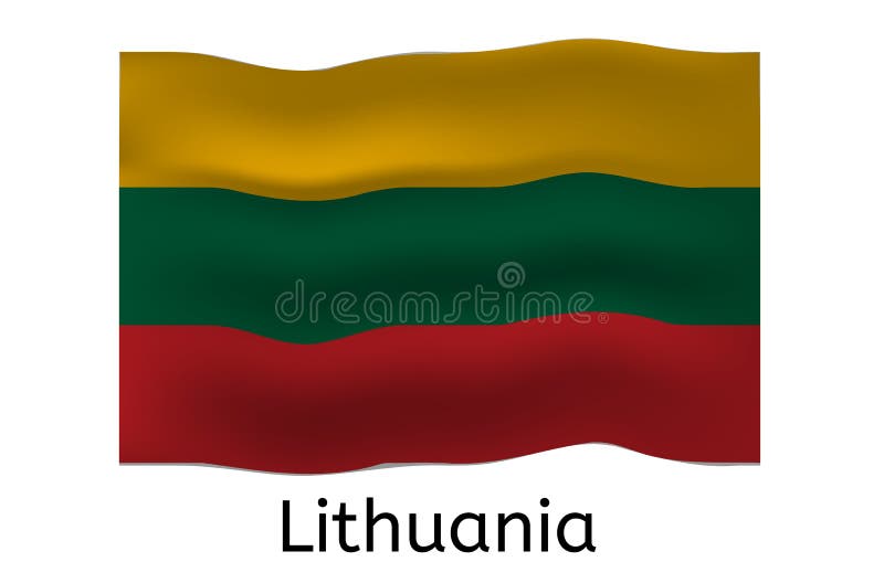 Lithuanian Flag Icon, Lithuania Country Flag Vector Illustration Stock ...
