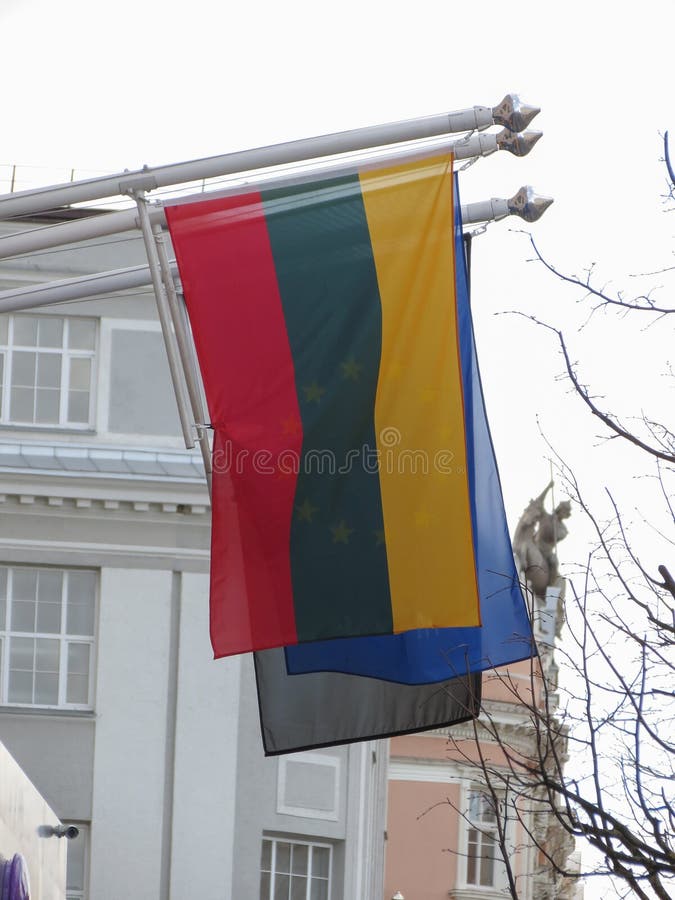 Lithuanian Flag of Lithuania Stock Image - Image of europe, lietuva ...