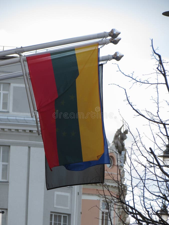 Lithuanian Flag of Lithuania Stock Photo - Image of european, flags ...