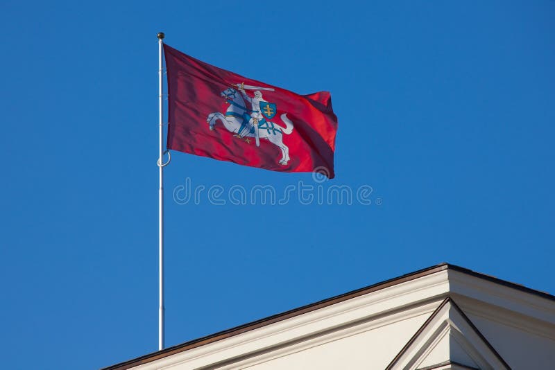 Lithuanian Flag stock image. Image of historic, roof - 189784319